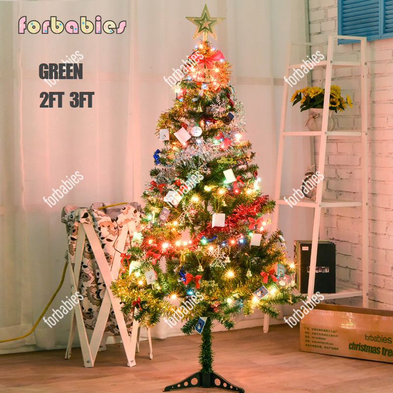 Christmas trees 2FT 3FT /60CM 90CM christmas trees green color Decor ...