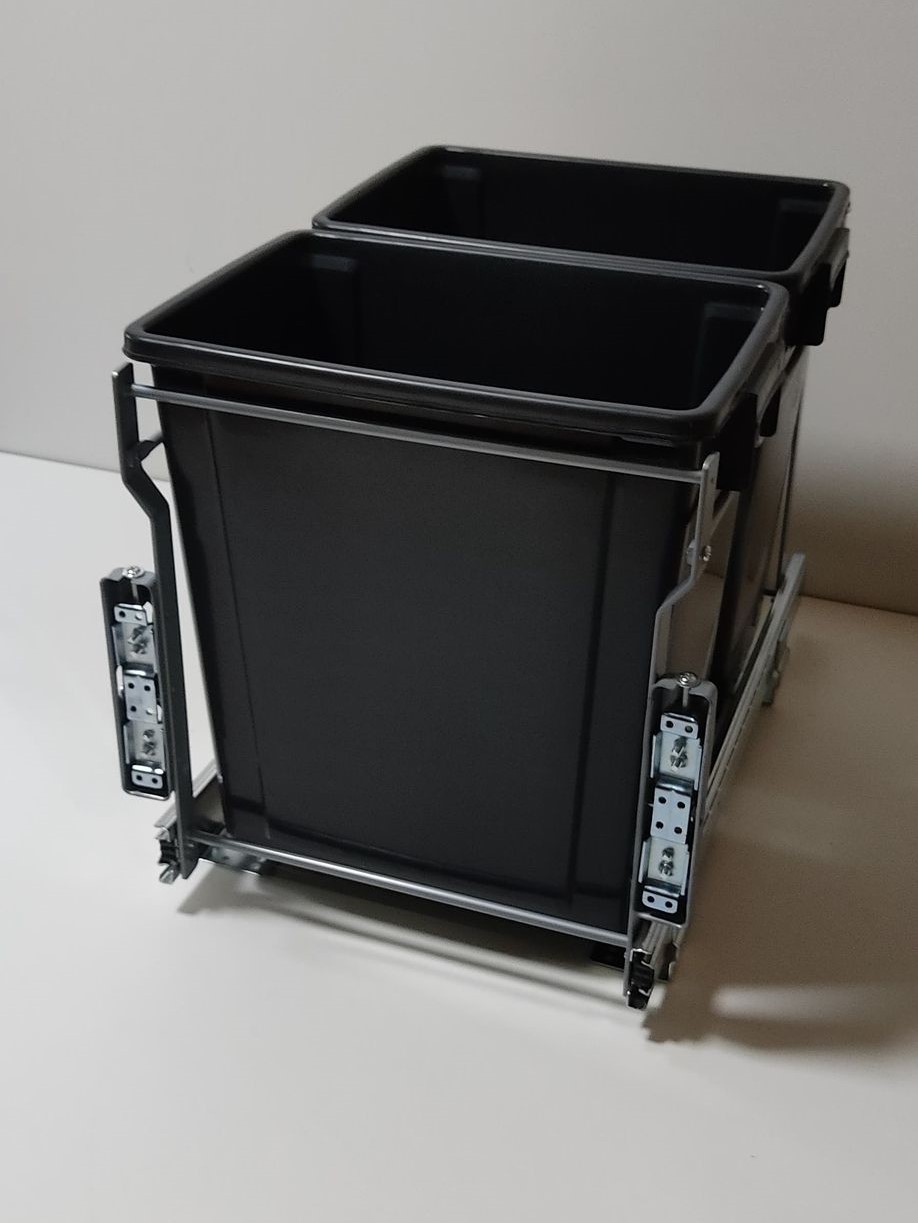 Pull Out Trash Bin/Trash Can/Trash Box/Kitchen Trash/Cabinets/TWO TUB ...