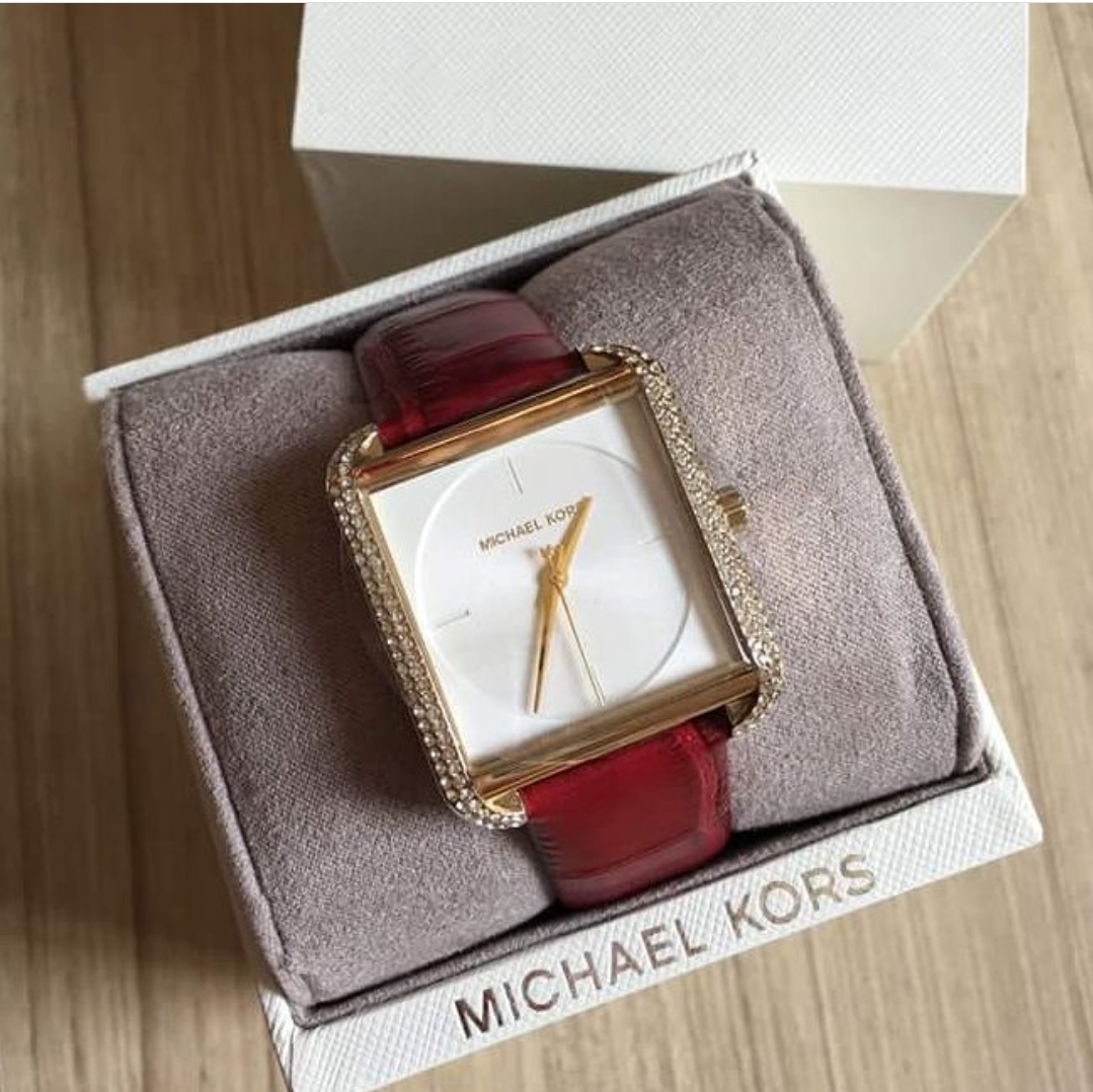 Original Michael Kors Womens Watch Lake Leather Strap MK2623 - Red ...