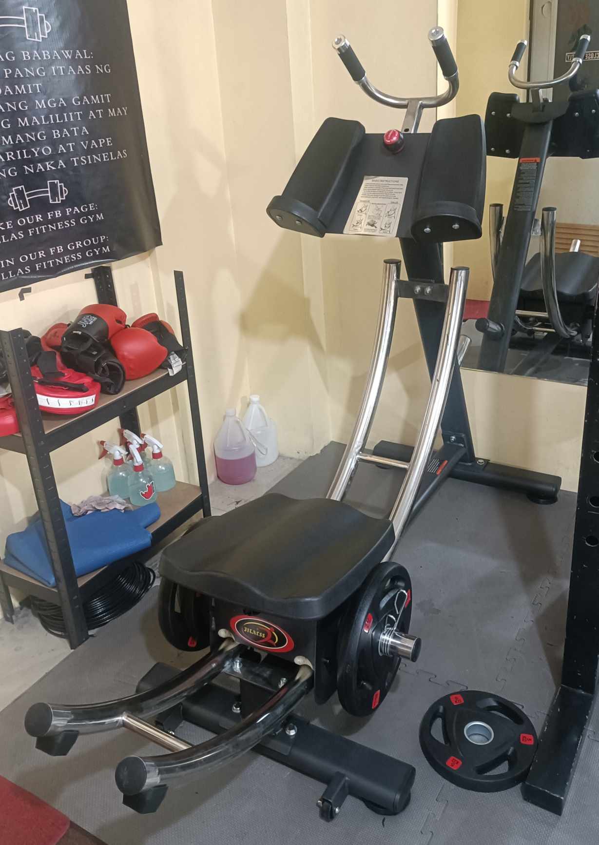 ABDOMINAL COASTER ROLLER FITNESS MACHINE COMMERCIAL USE HEAVY DUTY ...