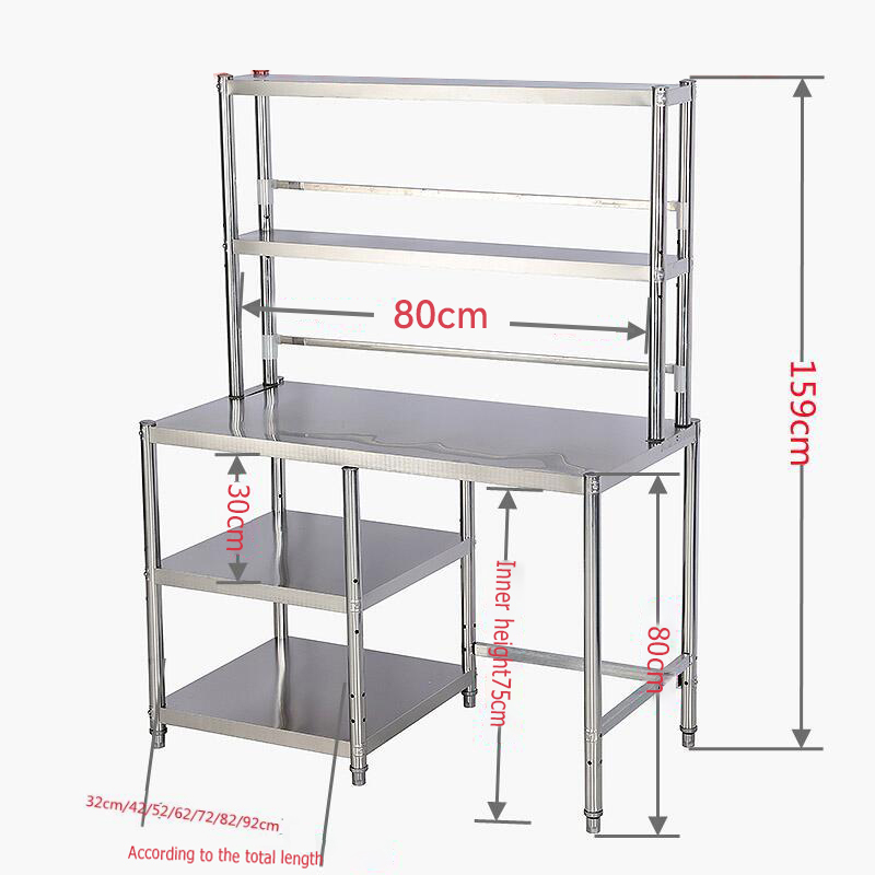 Kitchen 304 stainless steel shelf console floor-to-ceiling gas tank ...