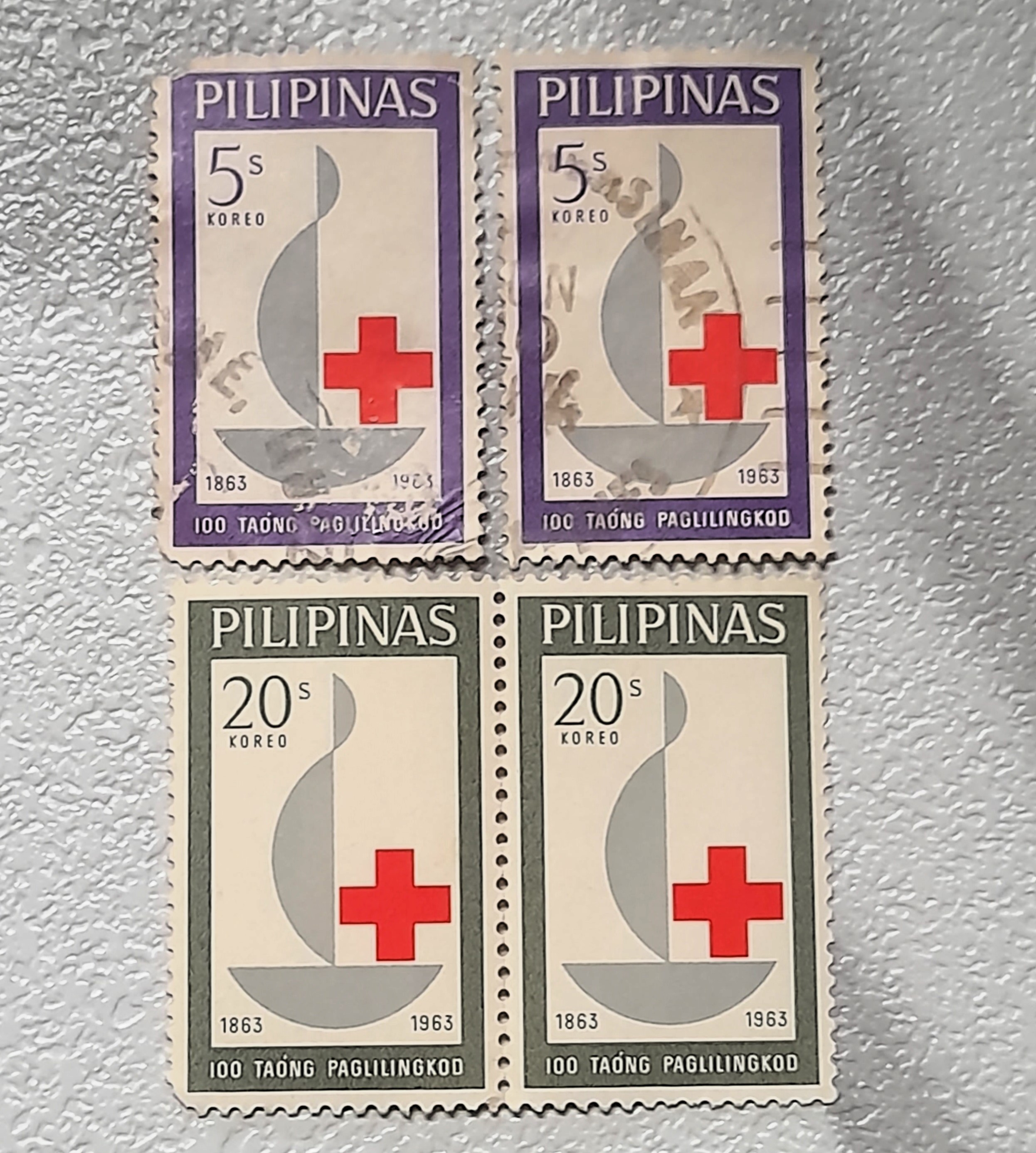 Philippine Postage Stamp set: 100 Years of International Red Cross ...