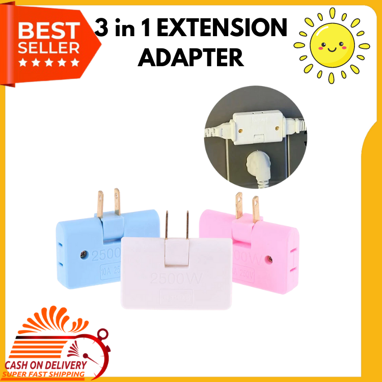 SCART. Authentic 【BUY 2 GET 1 FREE】3 in 1 Extension Plug Adapter ...