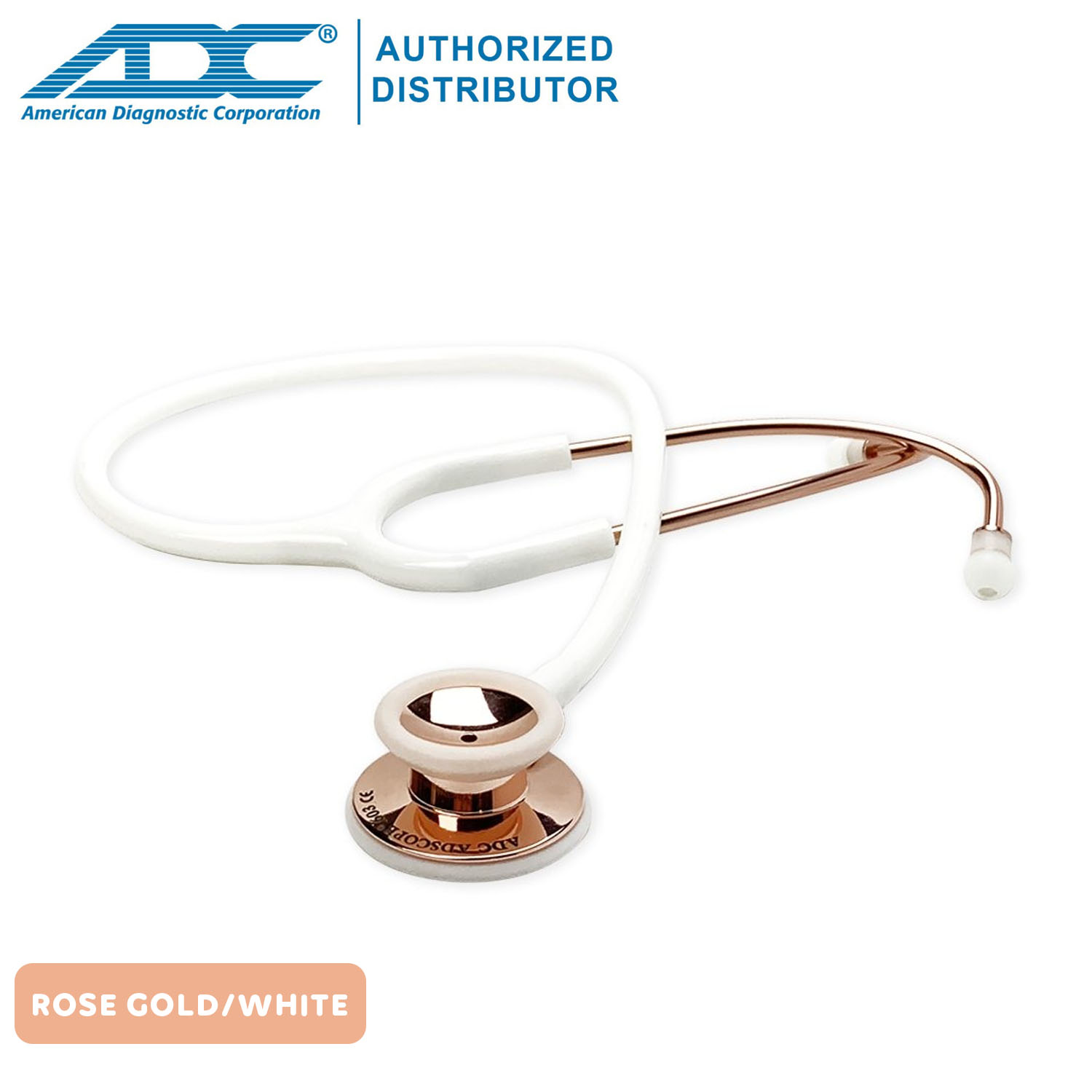 ADC Adscope 603 Limited Edition Clinician Stethoscope Rose Gold/White ...