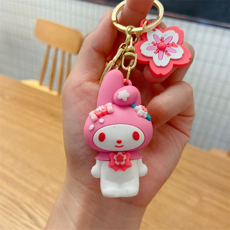 keychain hello kitty melody pompompurin kuromi cinnamoroll kids bag chain Sanrio Cartoon child ...