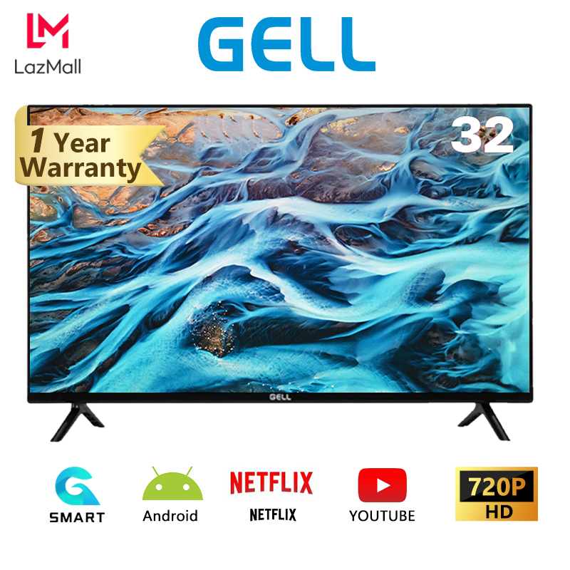 GELL smart tv 32 inches flat screen tv promo android tv built-in HDMI ...