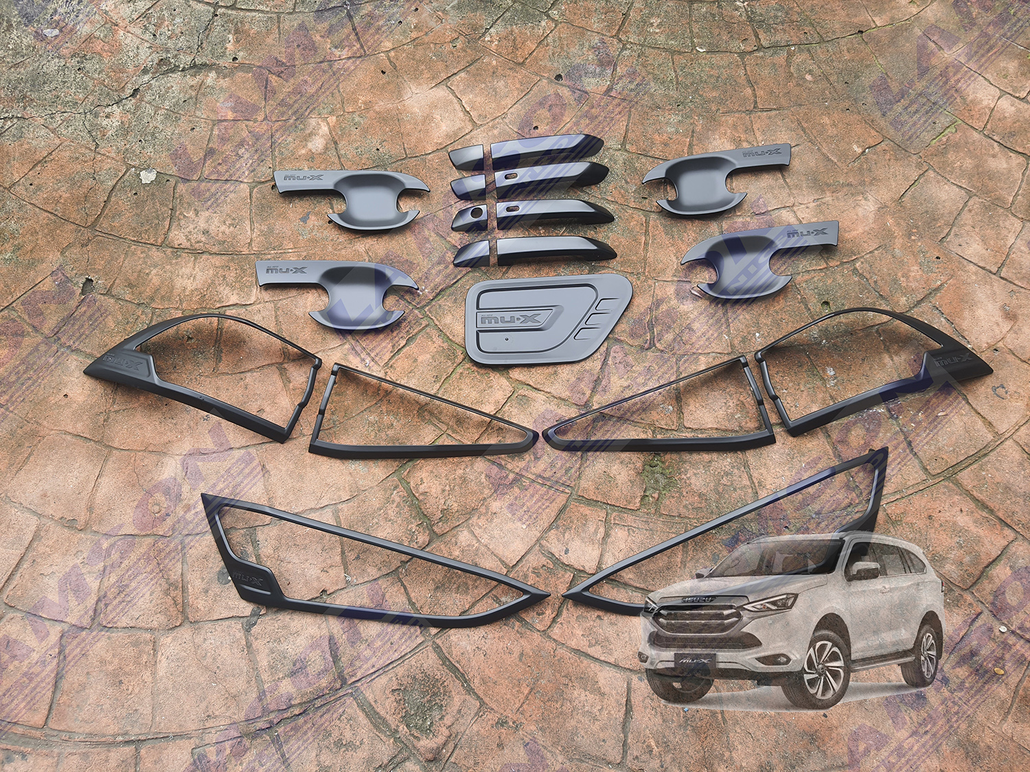 Isuzu MU-X MUX 2nd Generation 2022 - 2024 Black Garnish Combo | Lazada PH