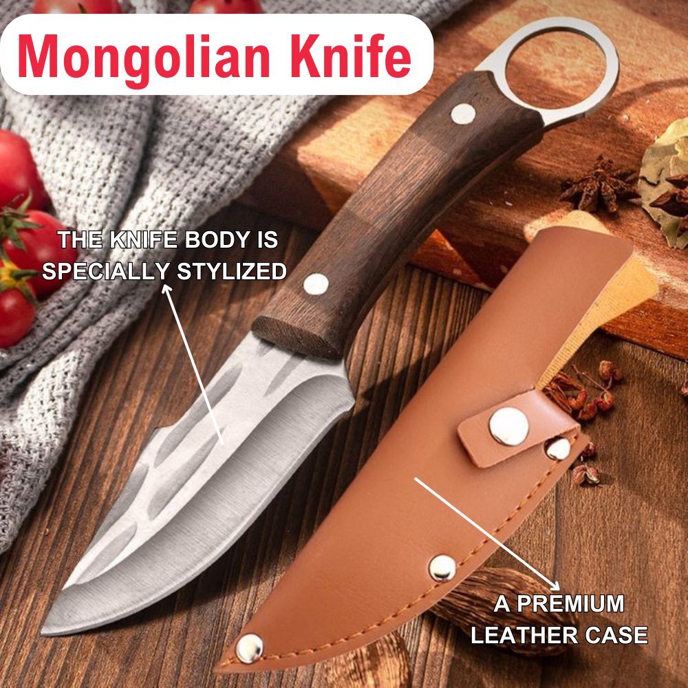 Mongolian Knife 3 Layer Anti-Rust Knife Japanese Knife Kitchen Knife ...