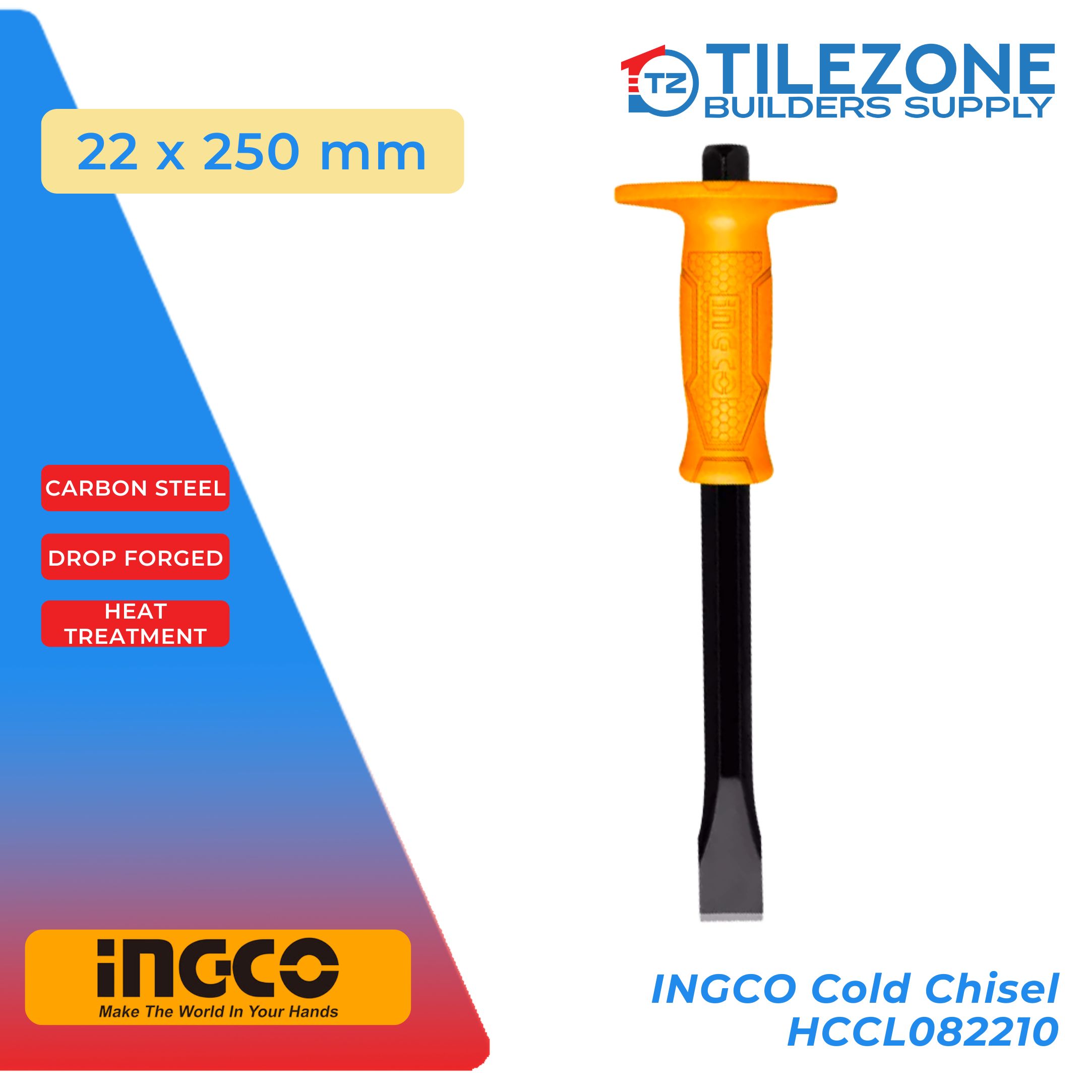 INGCO Cold Chisel 22 mm HCCL082210 | 24mm HCCL082412 (Sold per piece ...