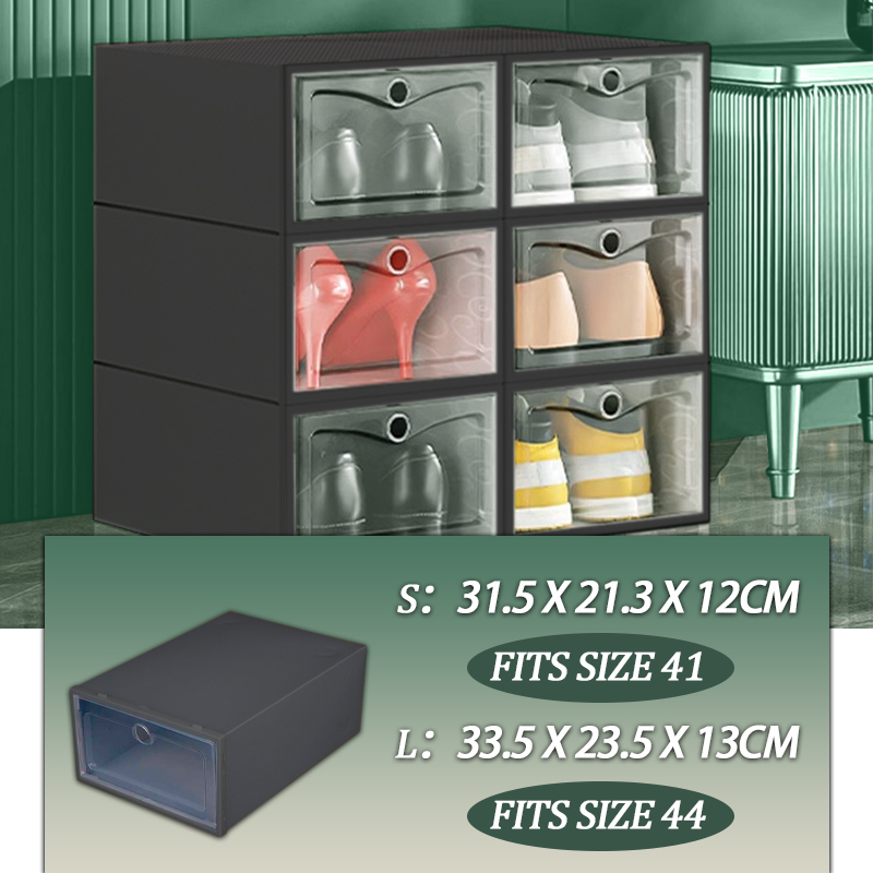 High-top Big Size Shoe Box Transparent Organizer Hard Plastic Shoes ...
