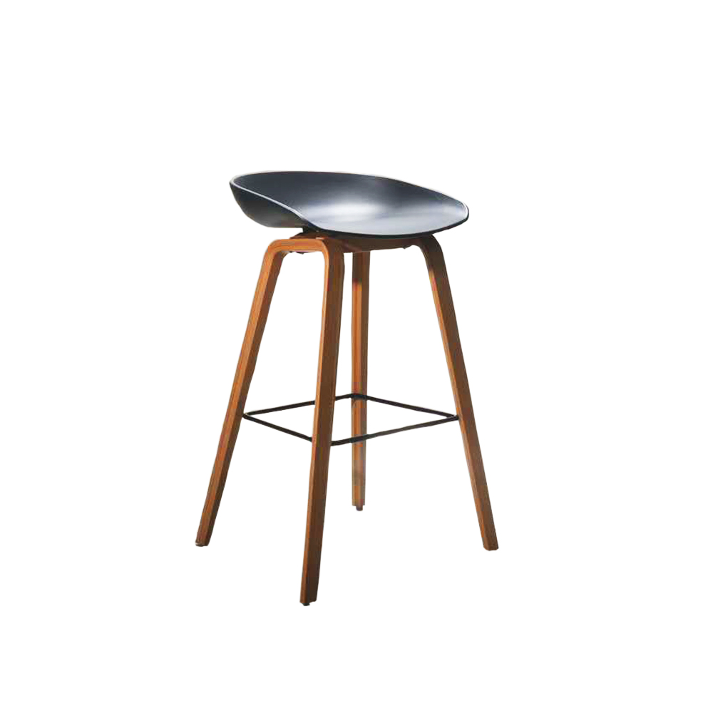 Elegant Style Bar Chair Eames 75 cm (Black) (Beautybox) Set Of 2 Pieces ...