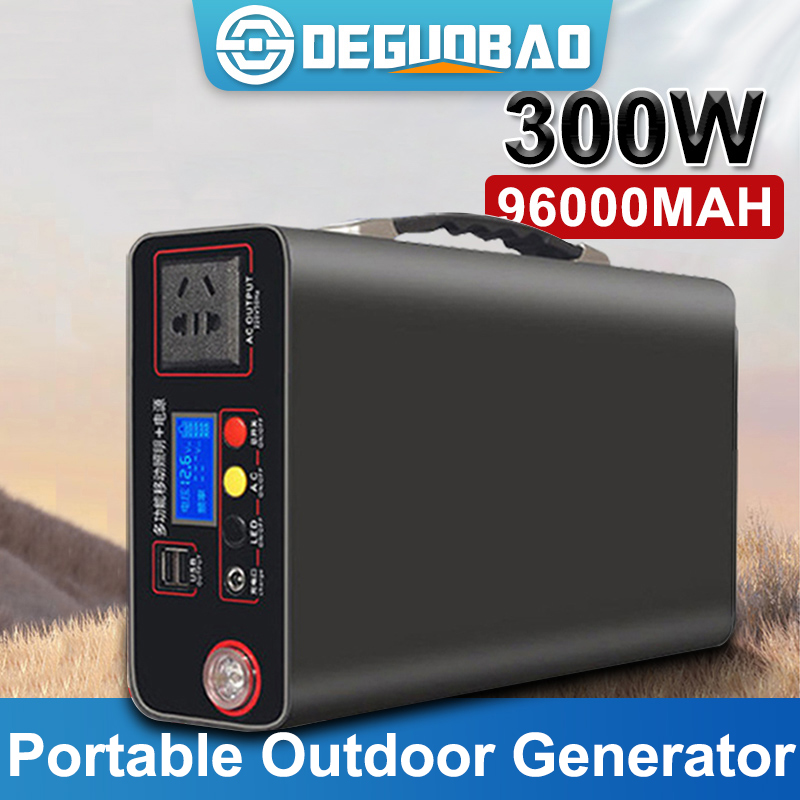 300W Portable Power Station 96000mAh Large Capacity Outdoor Multifunctional Heavy Duty Solar ...