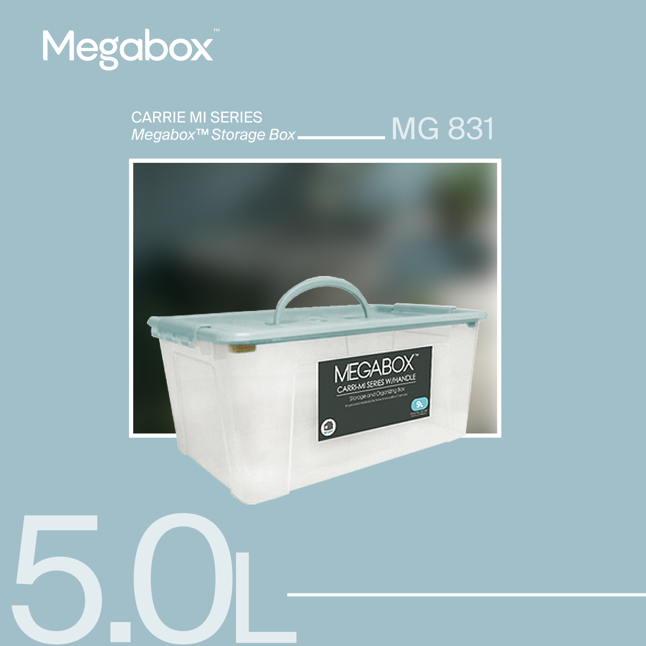 Megabox MG-831 Carrie Mi Series 5L Storage Box (Bundle of 3) | Lazada PH