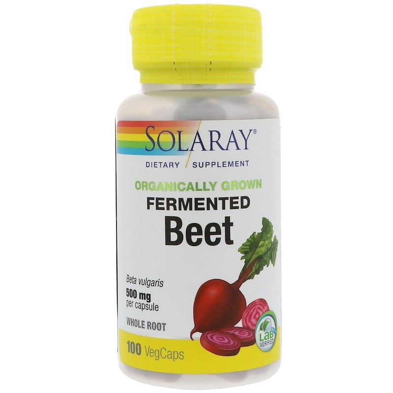 Solaray, Organically Grown Fermented Beet, 500 mg, 100 VegCaps | Lazada PH