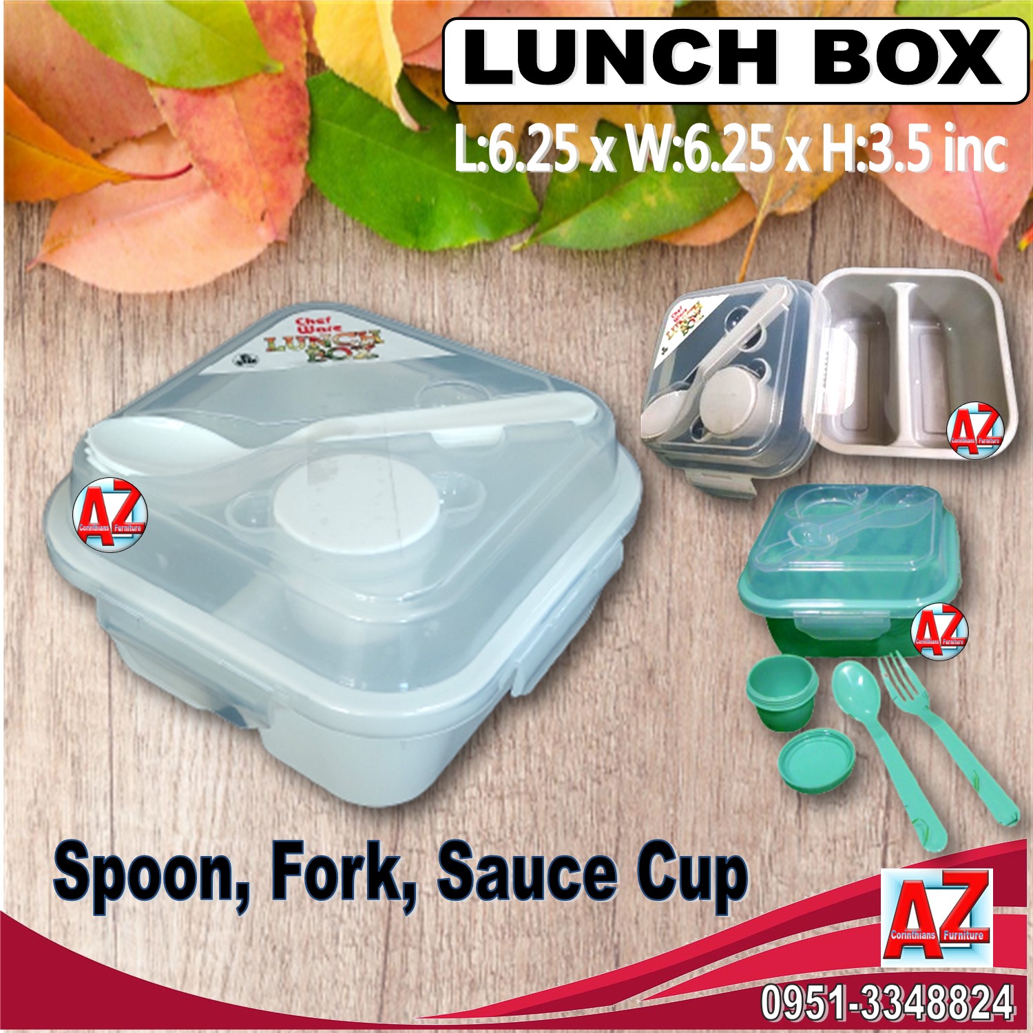 lunch Box , Bento Box Complete Lunch Box with Spoon and fork and Cup ...