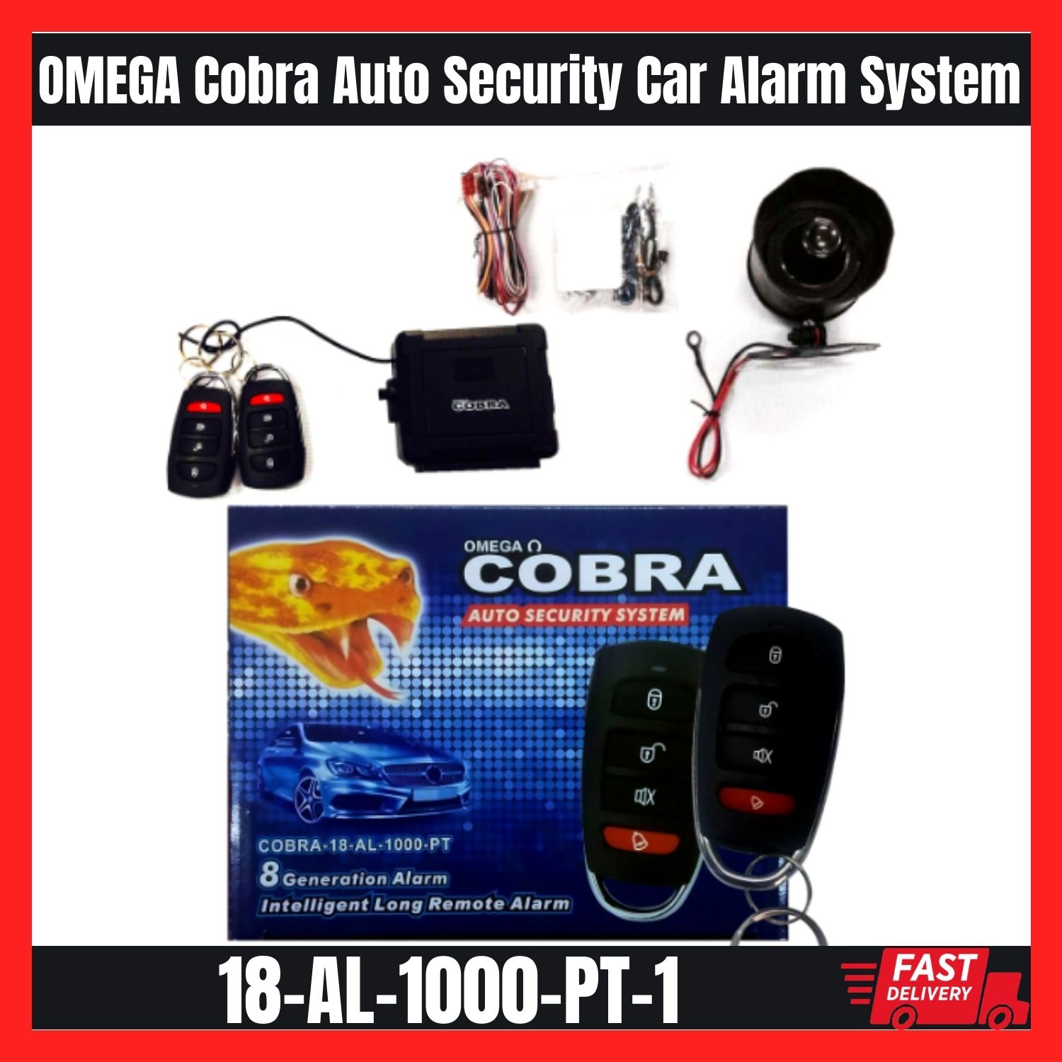 OMEGA Cobra Auto Security Car Alarm System 18-AL-1000-PT-1 | Lazada PH