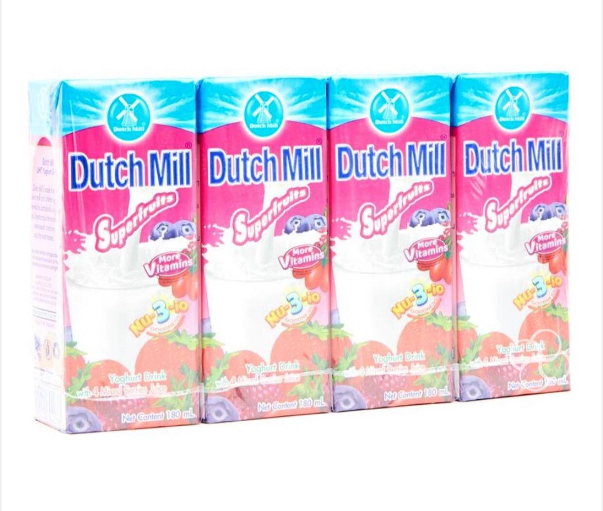 Dutch Mill Mixed Berries Yogurt Drink 4 x 180mL | Lazada PH
