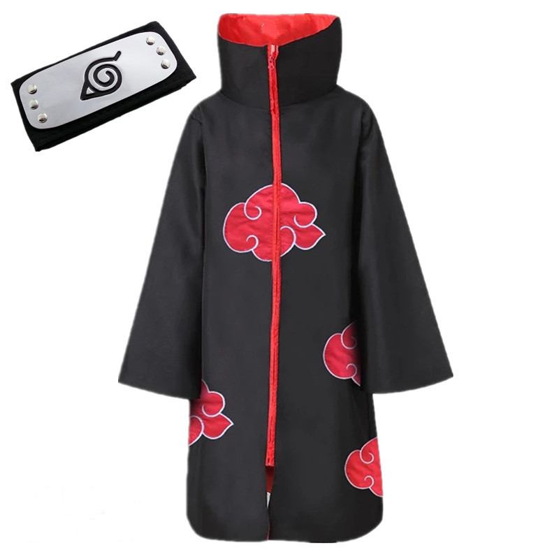 Anime Akatsuki Halloween Cosplay Costumes Headband Cloak Cape Itachi ...