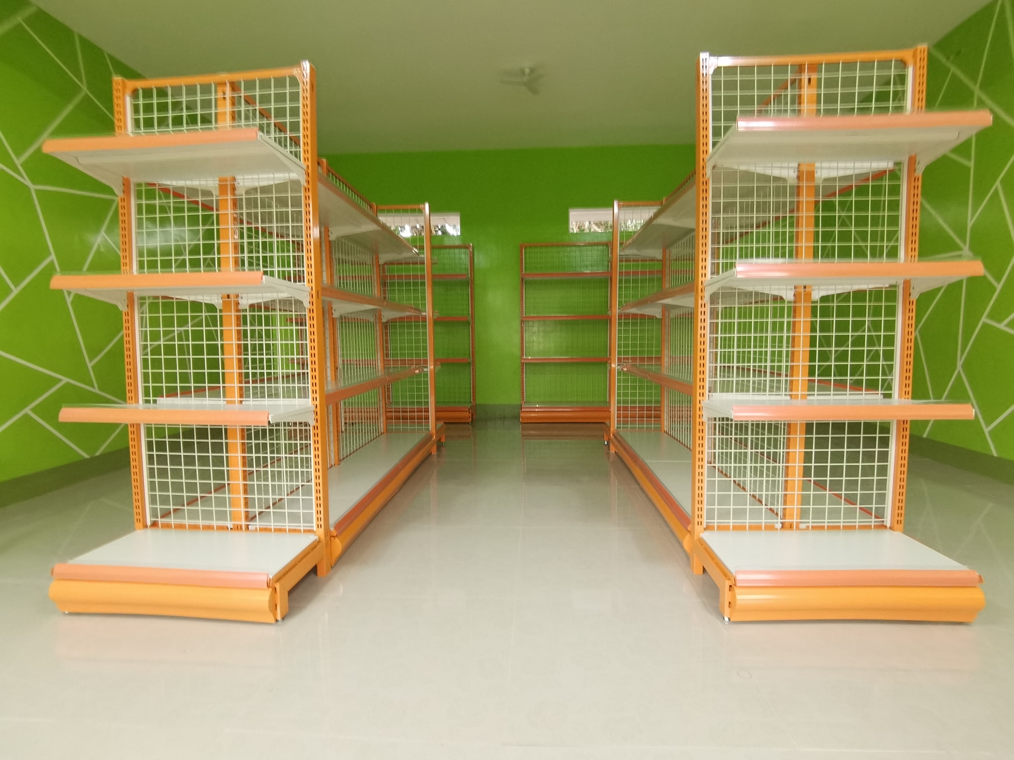 Display Shelving Gondola Racks Wall type / Back to Back / End Type for Grocery Store ...