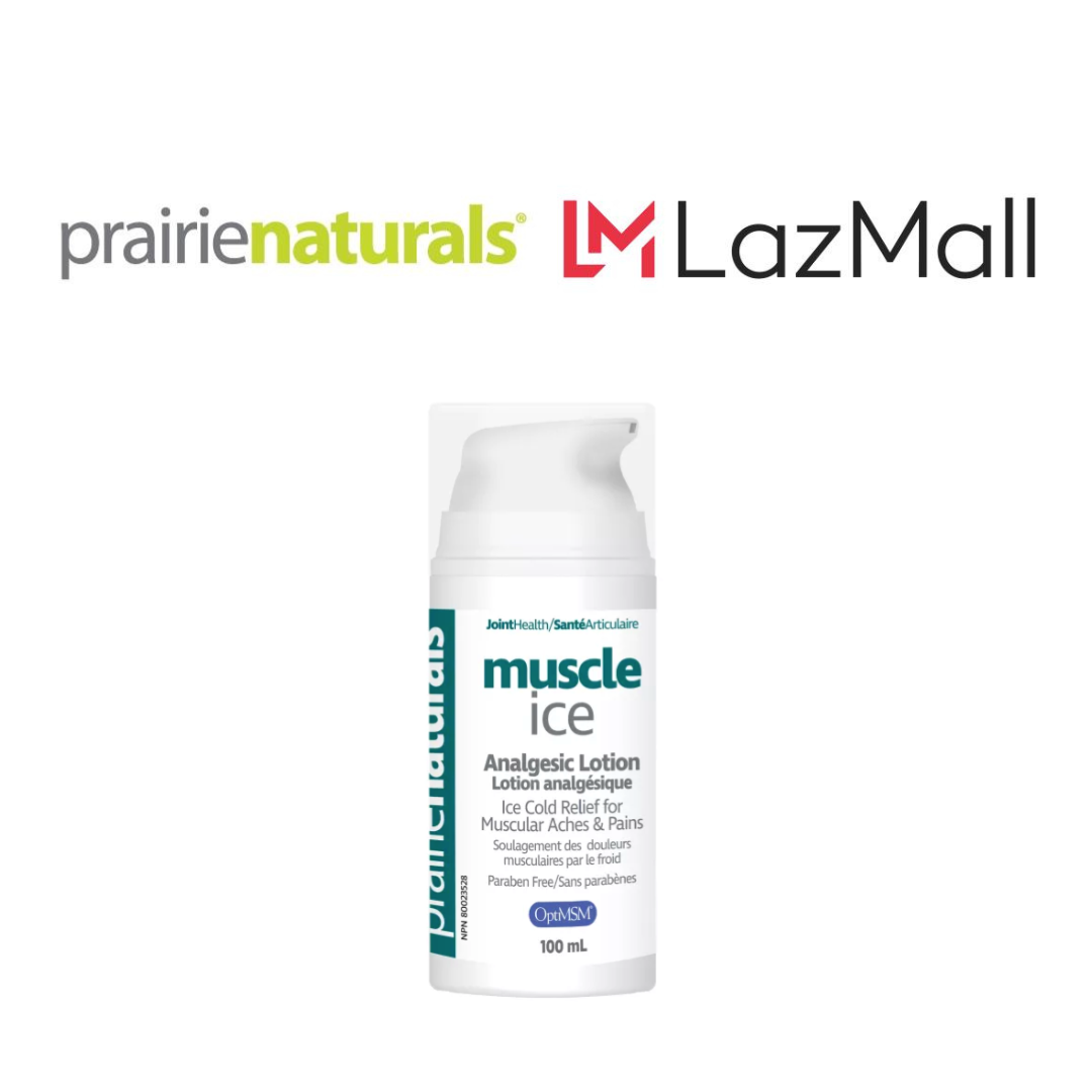 Prairie Naturals Muscle Ice with OptiMSM Instant Cold Relief Lotion for ...
