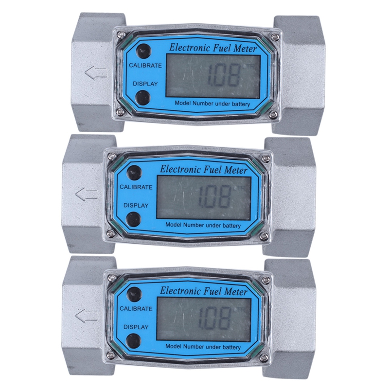 3X Digital Flowmeter K24 Electronic Liquid Turbine Meter ...