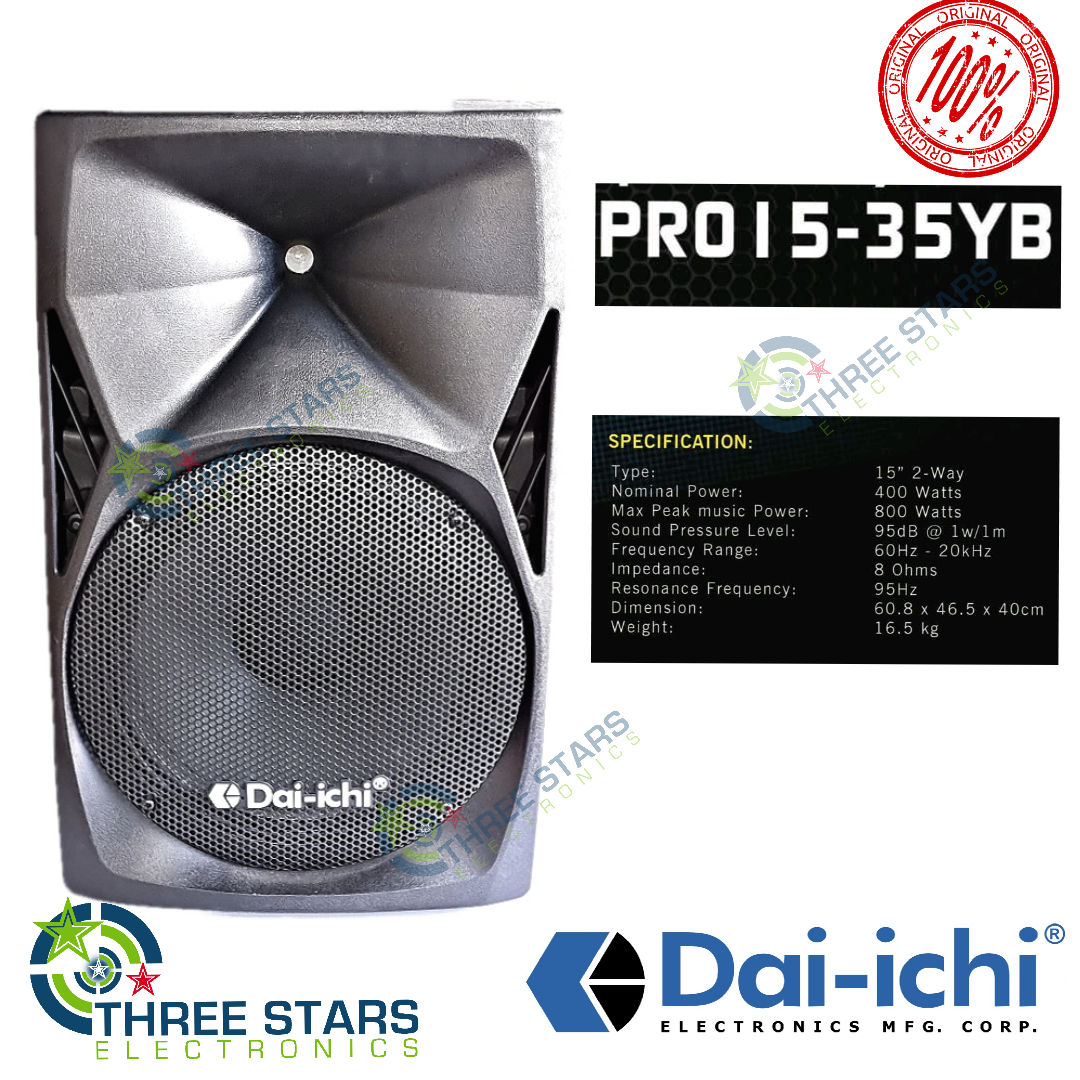 Dai Ichi PRO15-35YB 15 inch 800 watts Professional Loudspeaker System 8 ohms | Lazada PH