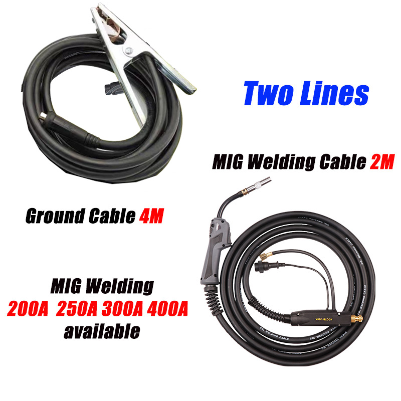 MIG Welding Torch 10M MMA & MIG Welding Cable 200A 250A 300A 400A ...