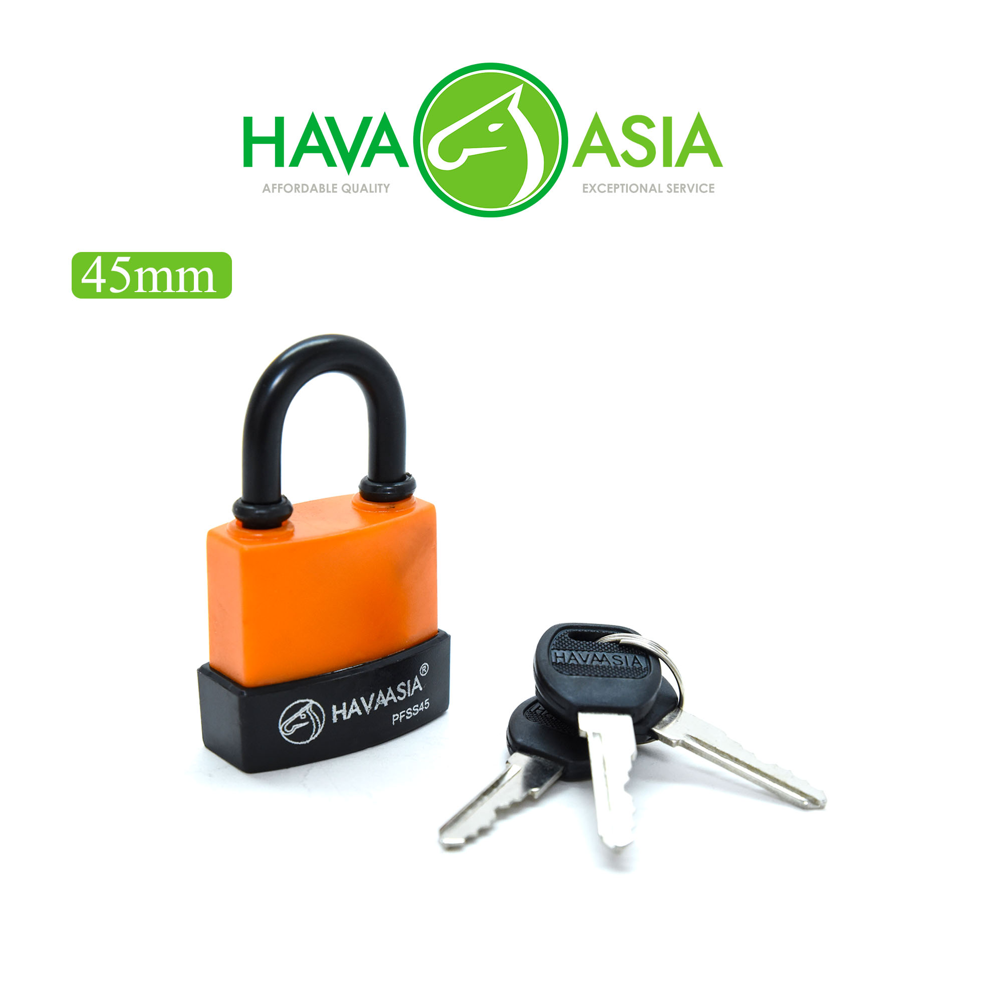 HavaAsia Heavy Duty Solid Brass W/Rubber Coated Padlock (Code: Padlock ...