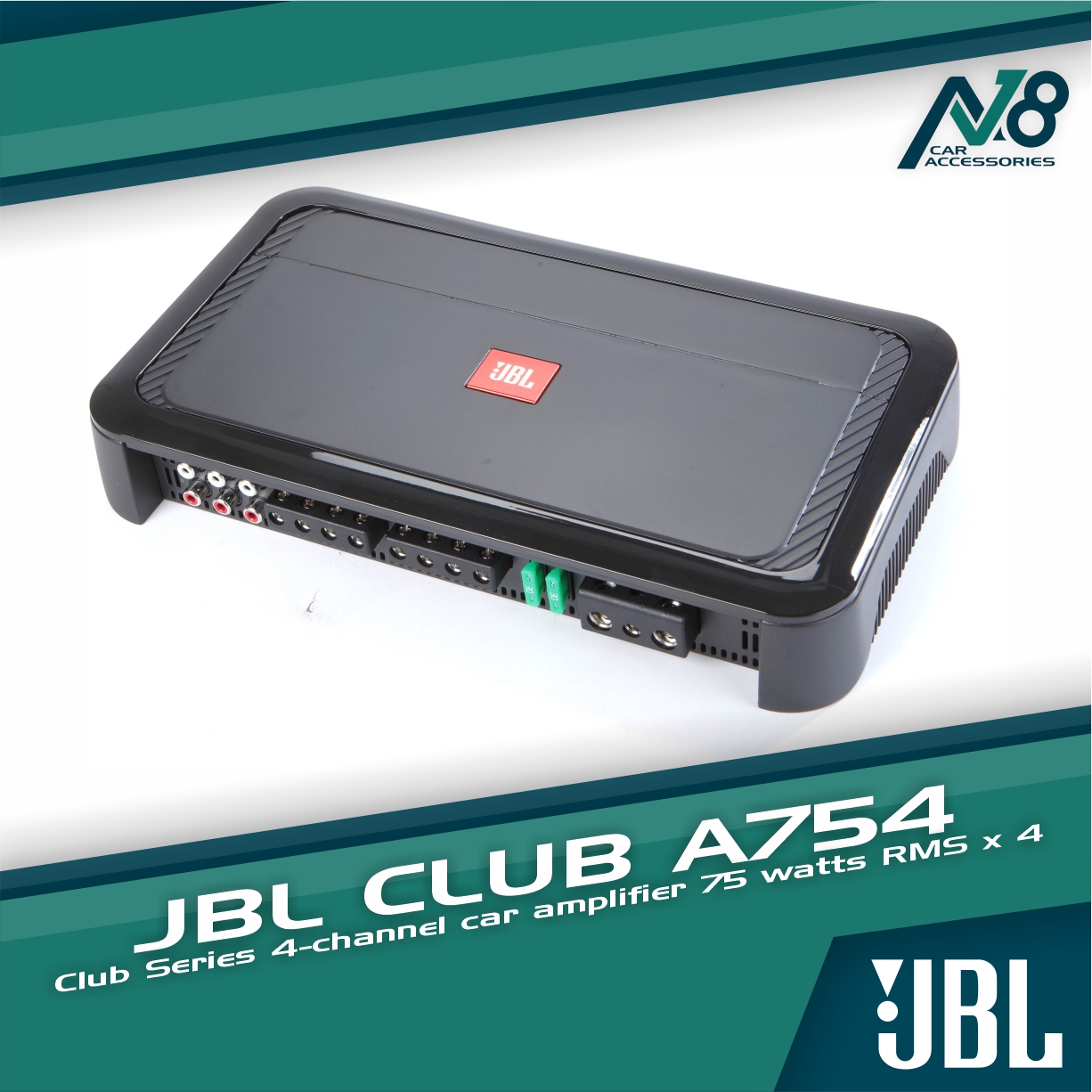 JBL Club A754 Club Series 4-channel car amplifier 75 watts RMS x 4 Genuine | Lazada PH