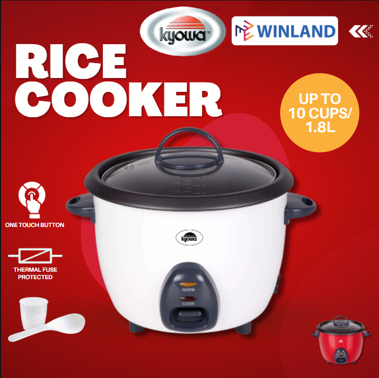 KYOWA by Winland Rice Cooker 1.8L w/ Non-Stick Aluminum Inner Pot KW ...
