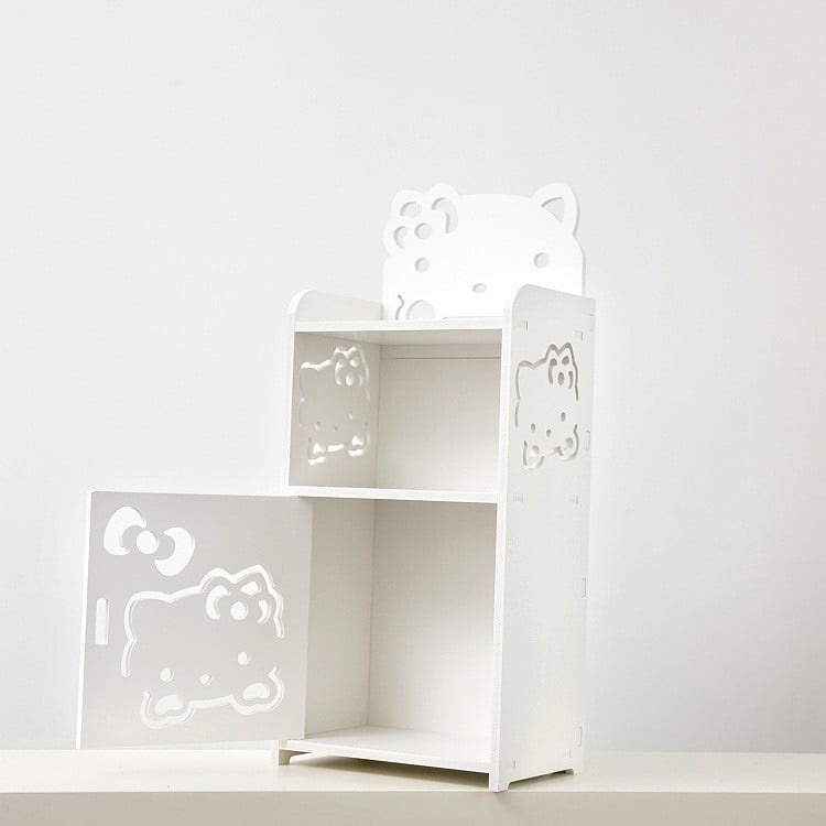 【READY STOCK】 ☸Modern Square Mini DIY Hello Kitty Cabinet Bedside Table ...