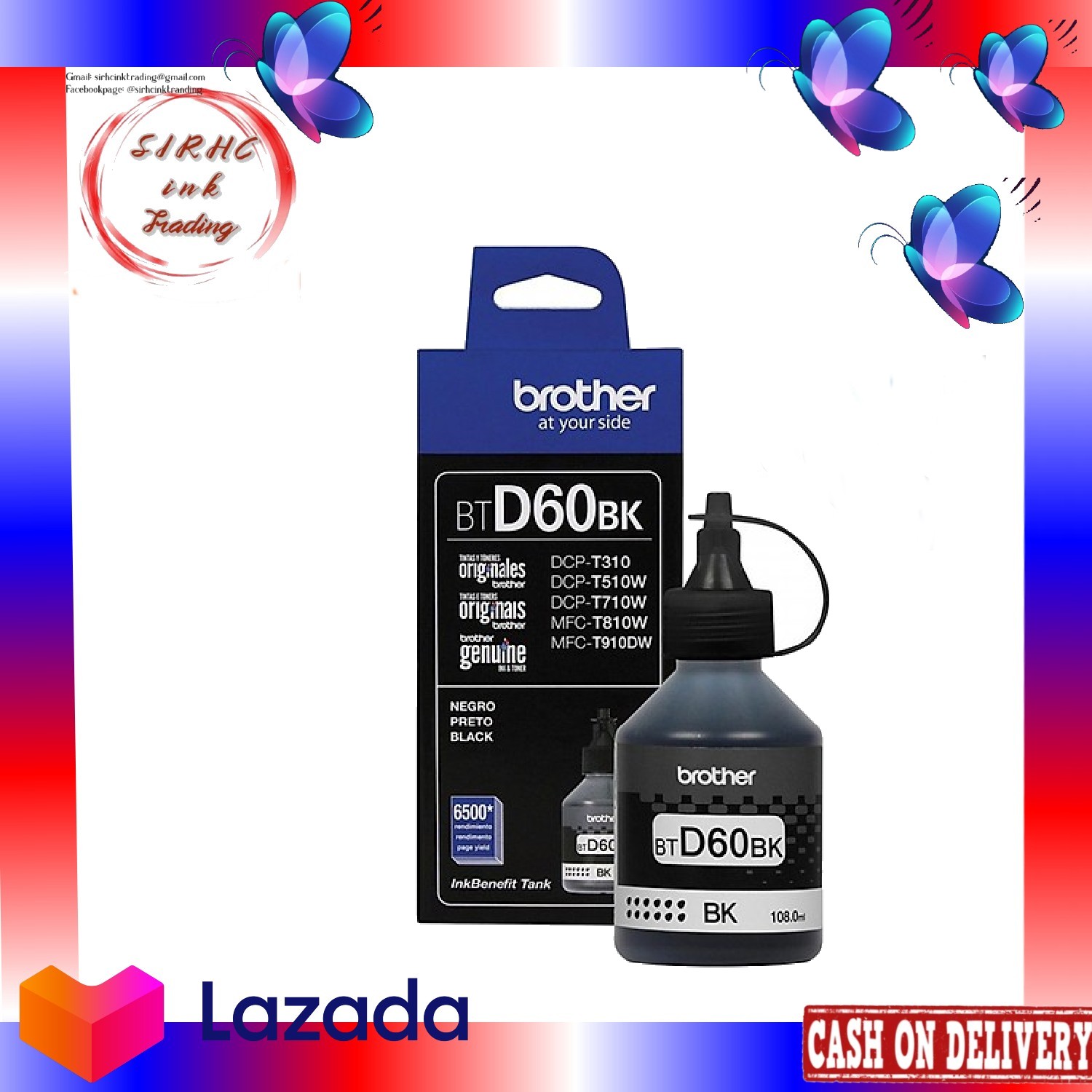 BROTHER BT-D60 Black Original Ink Bottle | Lazada PH