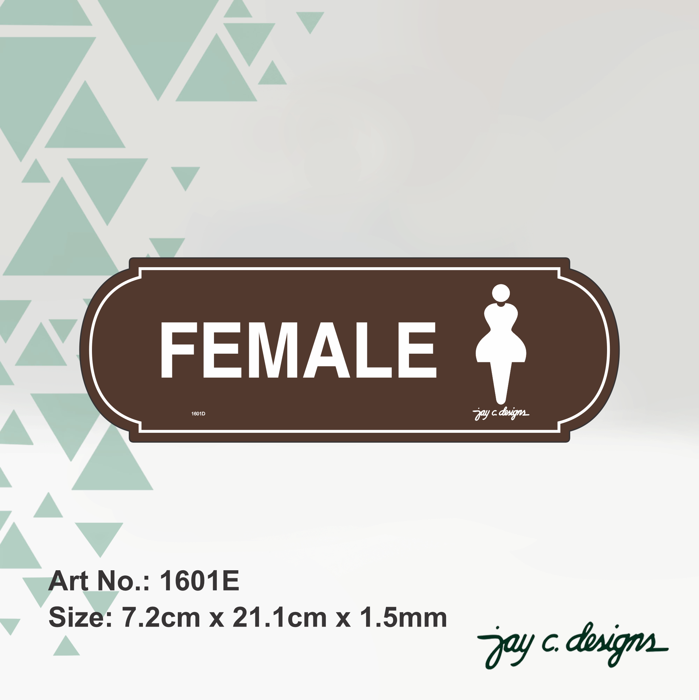 Acrylic Signage Female Restroom Sign Jay C. Designs 1601 | Lazada PH