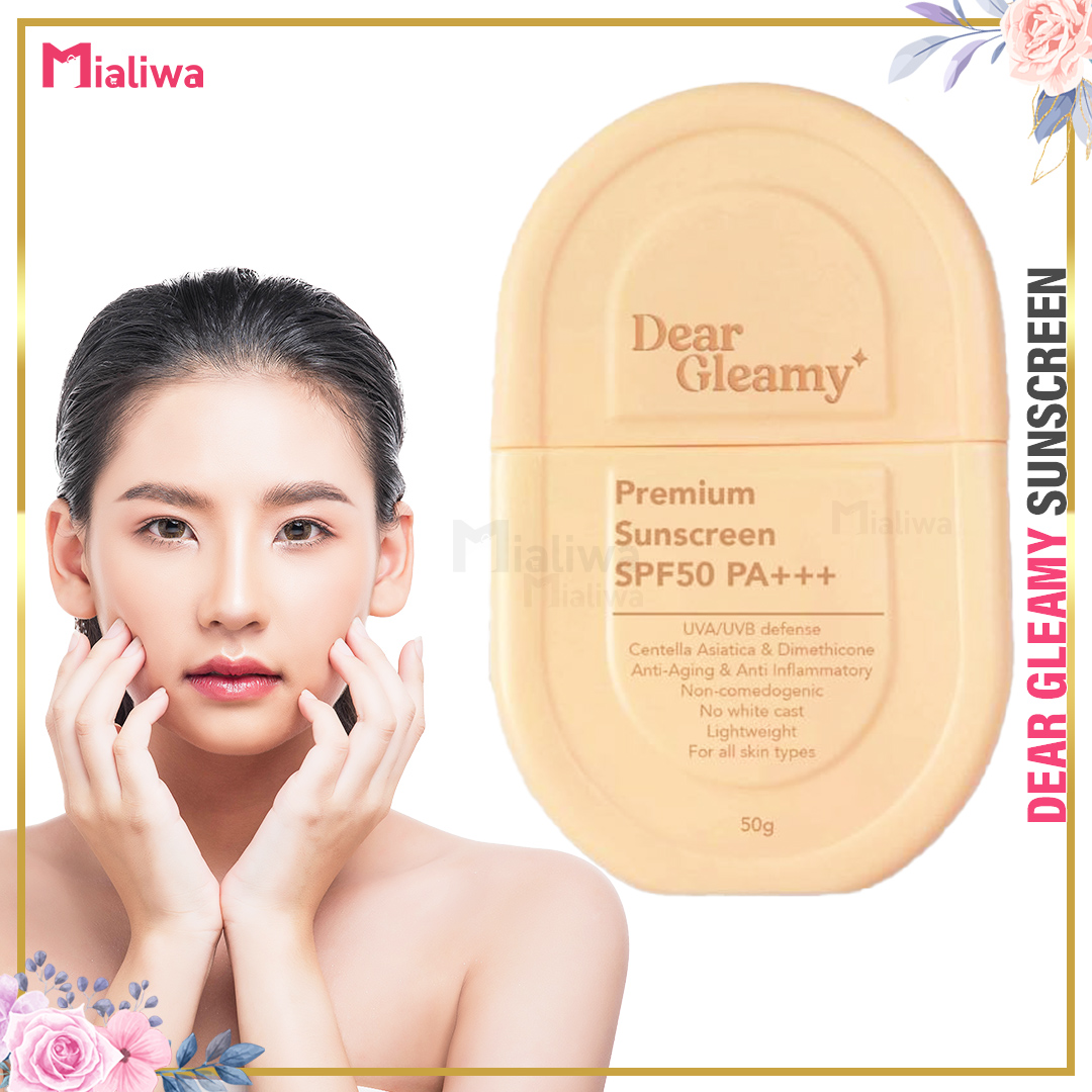 Dear Gleamy Premium Sunscreen SPF50, Sunblock Face Cream Pampaputi ...