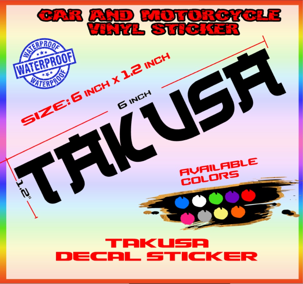 Takusa Sticker decals | Lazada PH