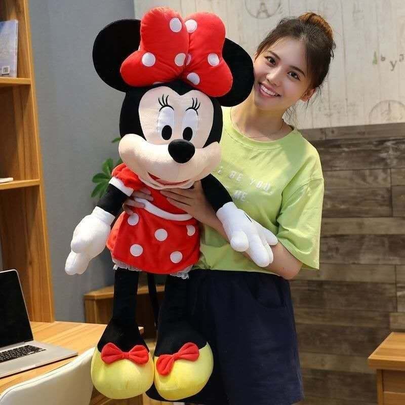 Disney Mickey Mouse and Minnie Mouse Stuffed Toy Teddy with Size ...