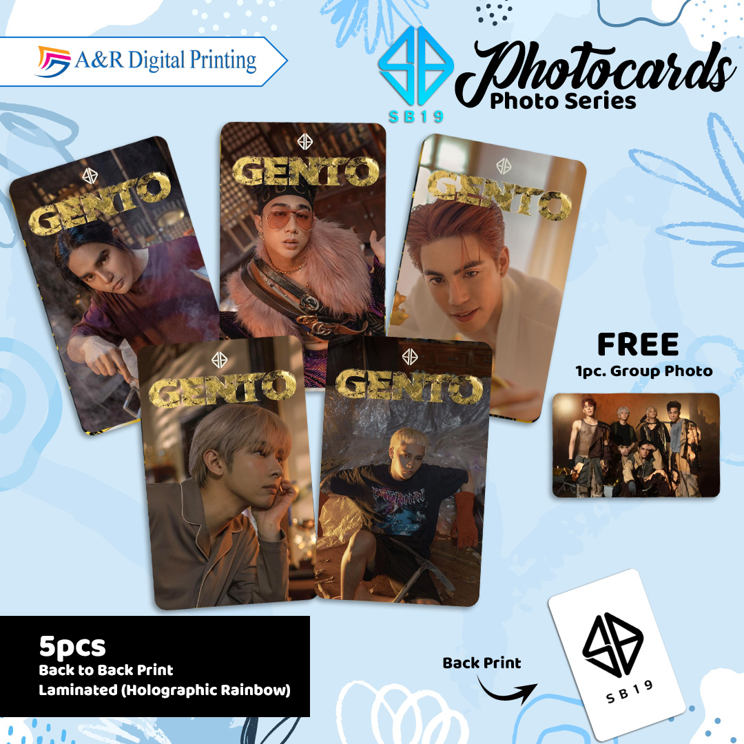 SB19 Photocard Photo Series 5pcs Back to Back Print Laminated Atin ...