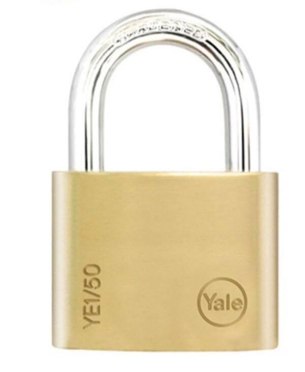 Original Yale Padlock Essential Short Shackle Solid Brass Padlock (20mm ...