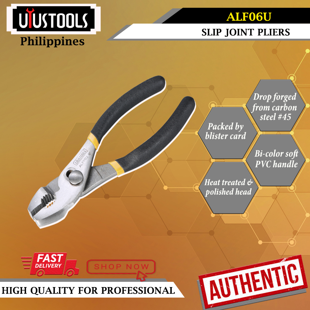 UYUSTOOLS Slip Joint Pliers Bi-color Dipped Handle | Lazada PH