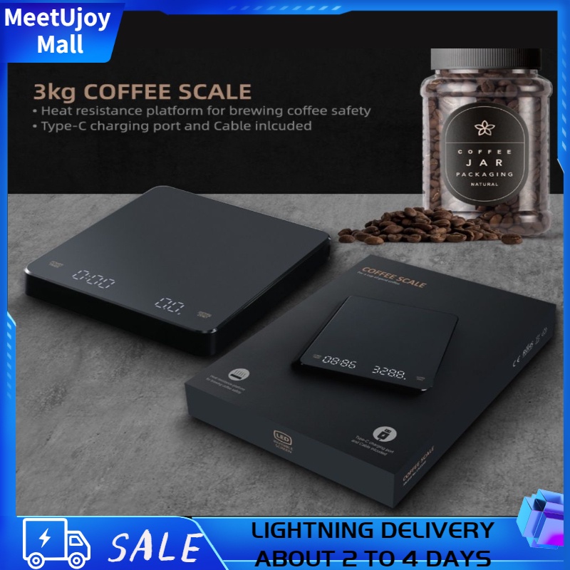 Coffee Scale LCD Display Kitchen Scales Electronic Scale With Timer New ...