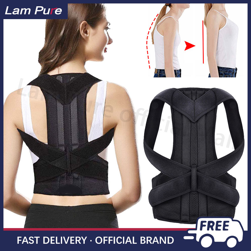 Lam Pure Adjustable Back Supporter Posture Corrector Strong Support ...