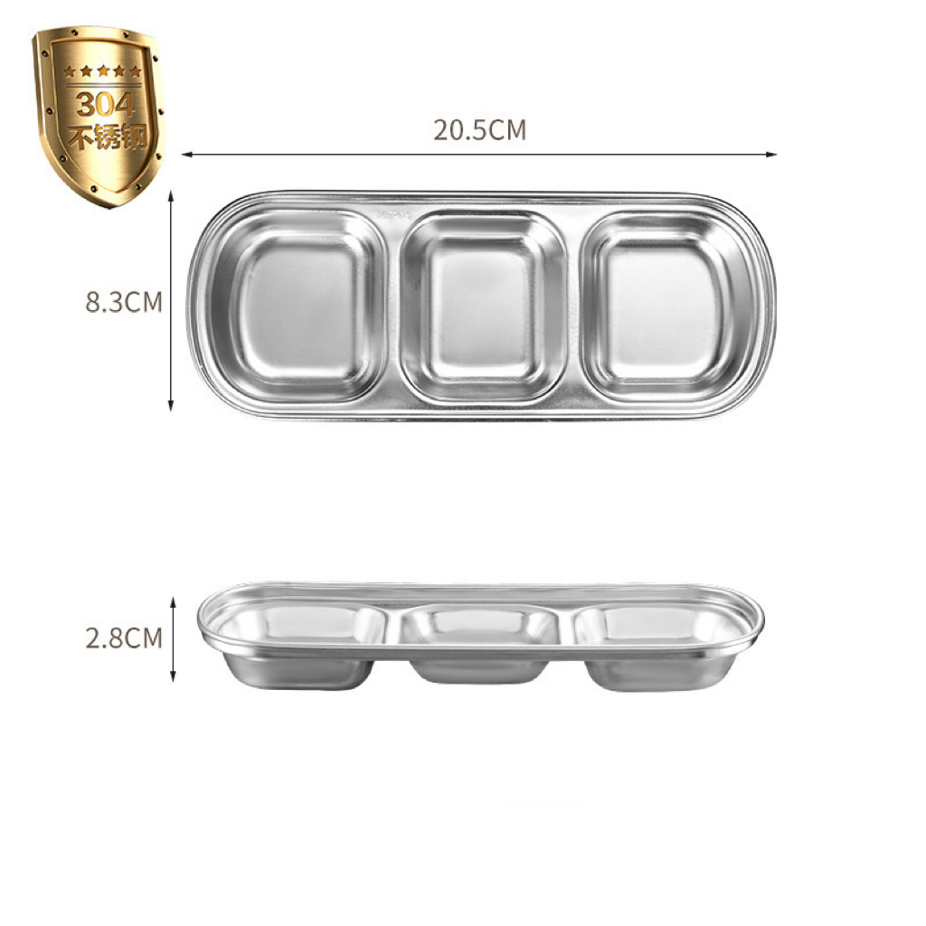 Samgyupsal saucer dish seasoning saucer, thick stainless steel saucer ...