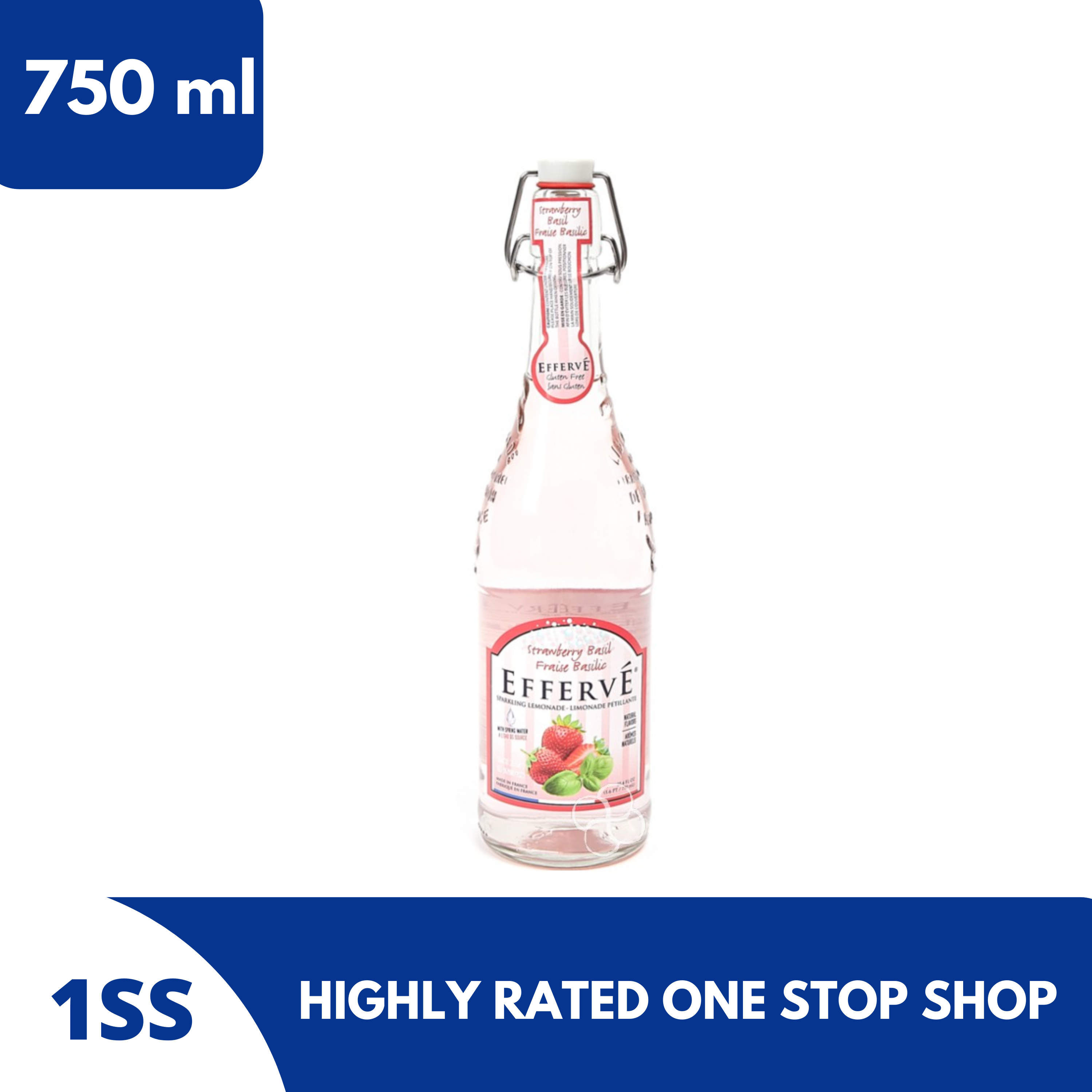 Efferve Strawberry Basil Sparkling French Lemonade, 750ml | Lazada PH
