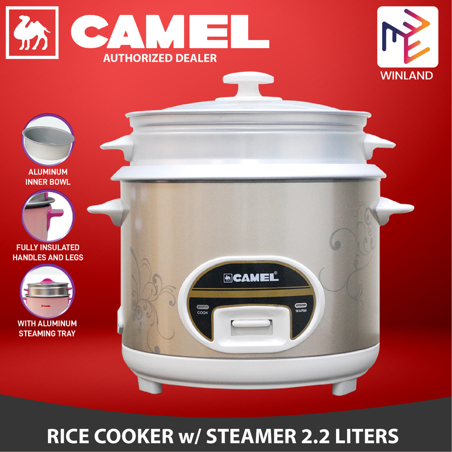 CAMEL by Winland Rice Cooker with Steamer 2.2L 12 Cups CRC2201S CRC ...