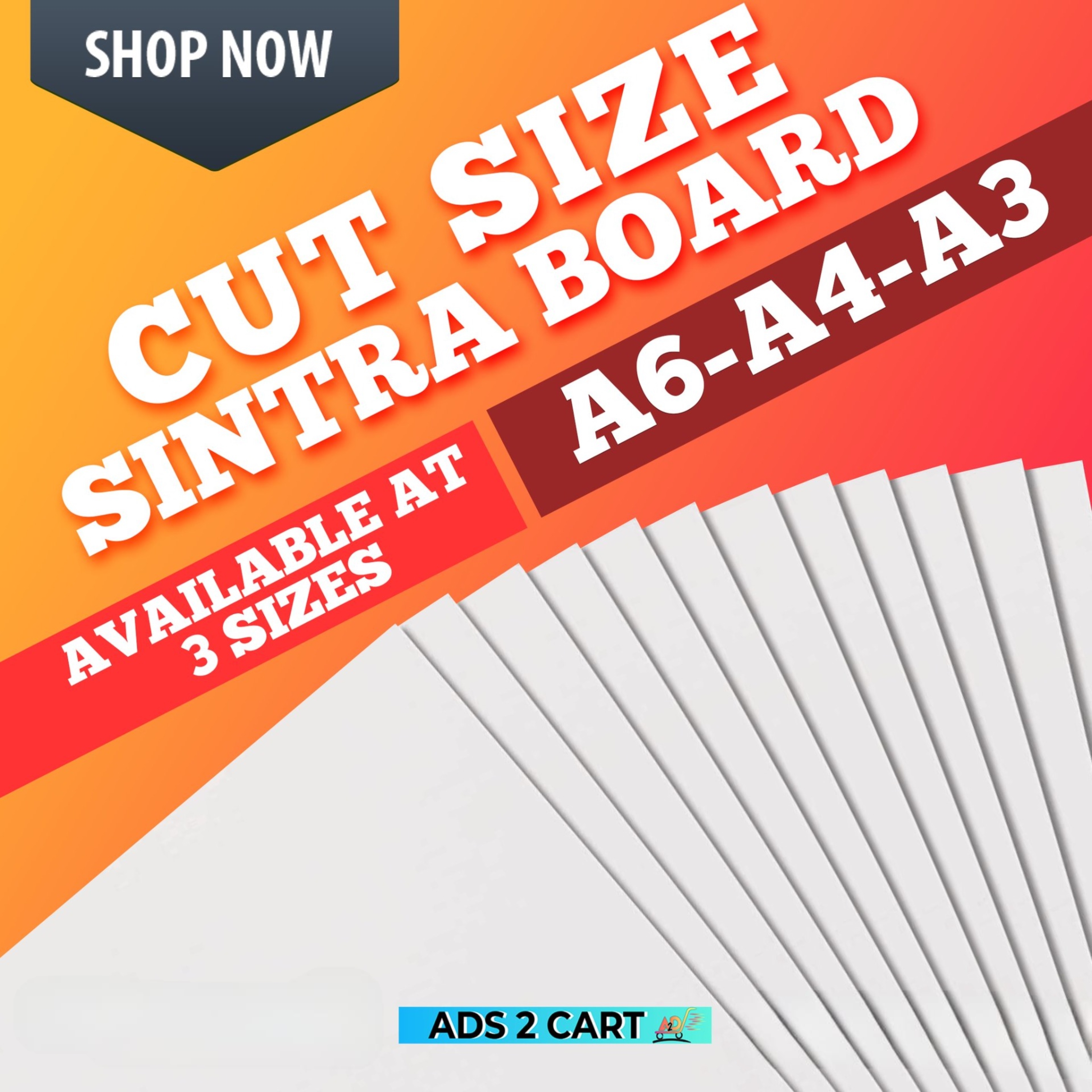 ADS Cut size SINTRA PVC BOARD Xintra board l Sintra Vers l A3,A4, & A6 ...