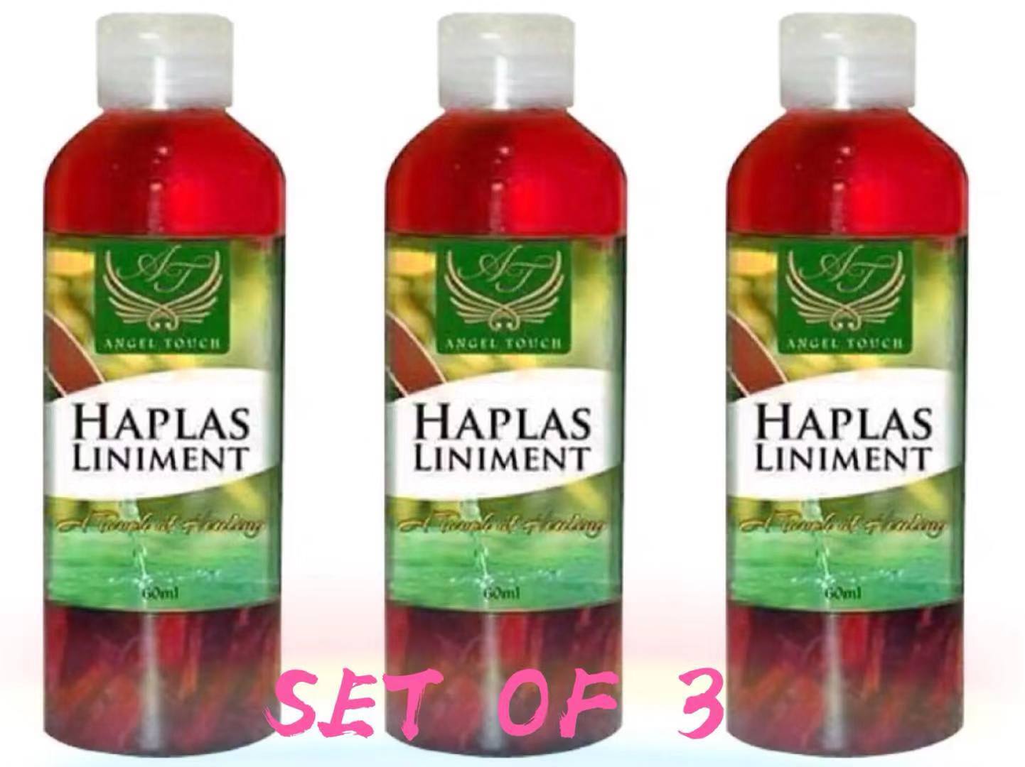JM (SET OF 3) Haplas Liniment by Angel Touch (60ml) | Lazada PH
