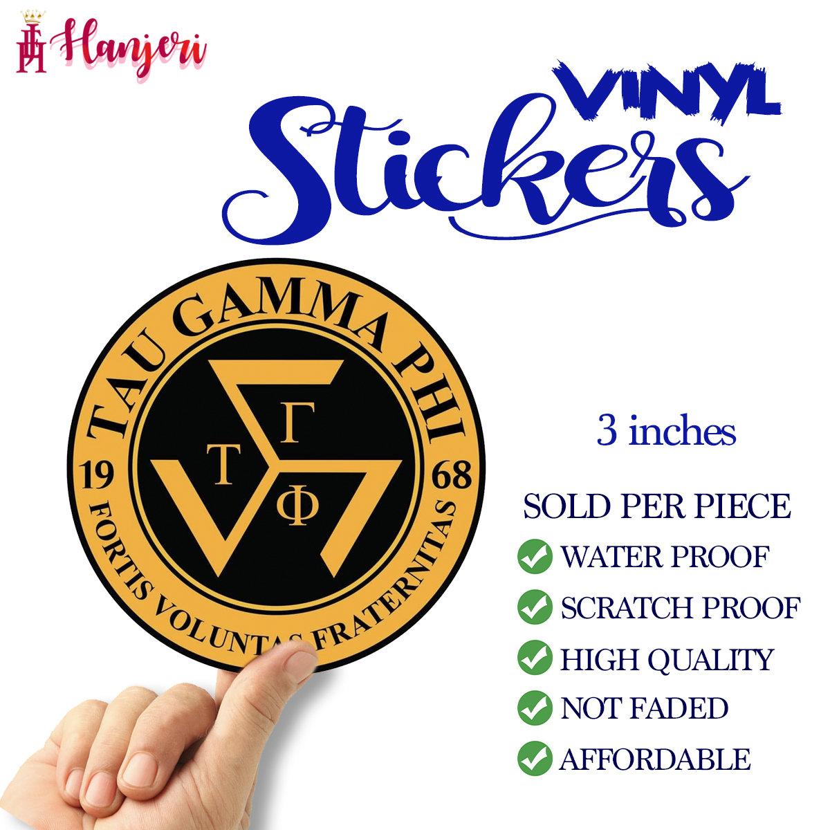 Tau Gamma Phi Logo Sticker car motorcycle waterproof high quality vinyl ...