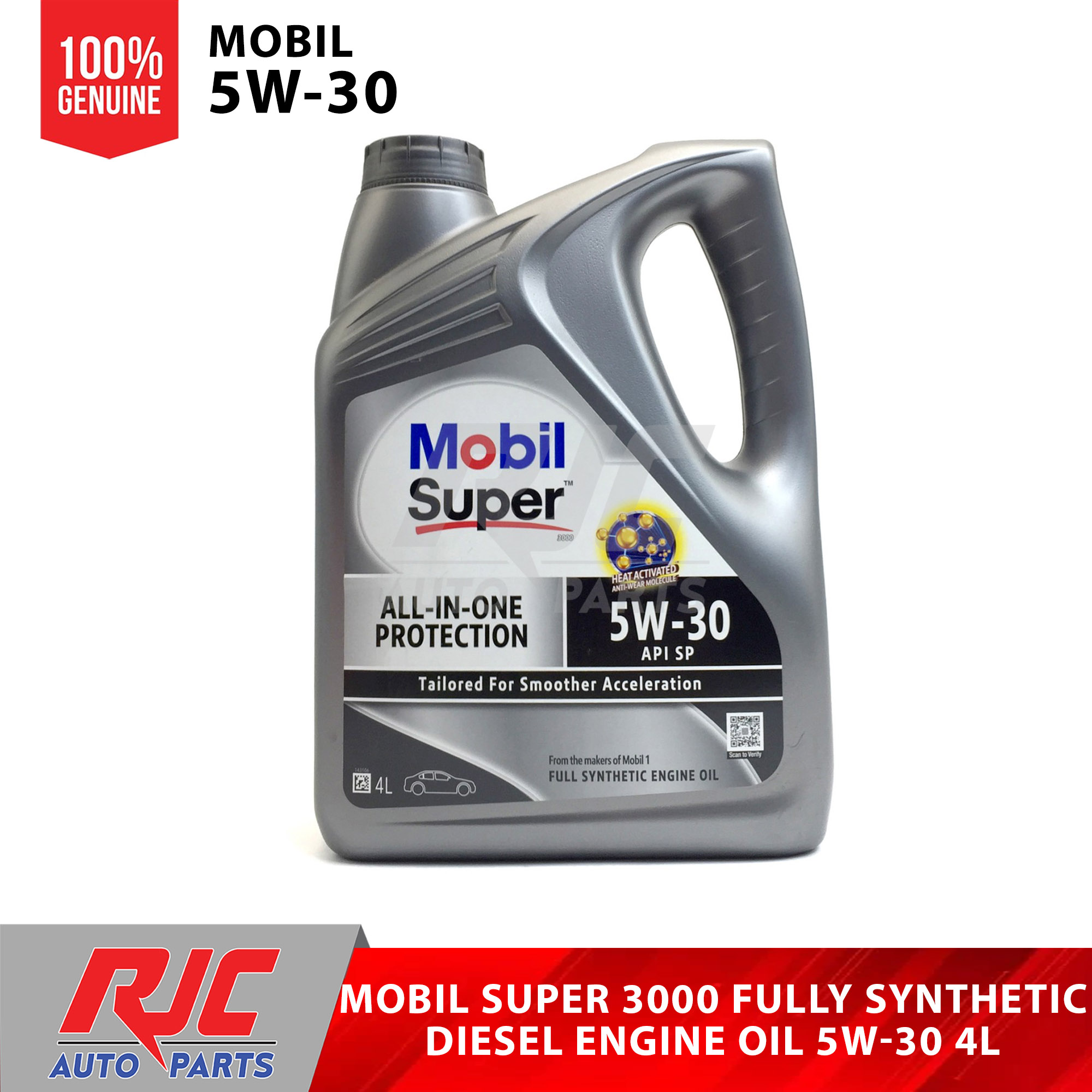 Mobil Super 3000 5w30 Fully Synthetic Gasoline Engine oil Gallon / 4L ...