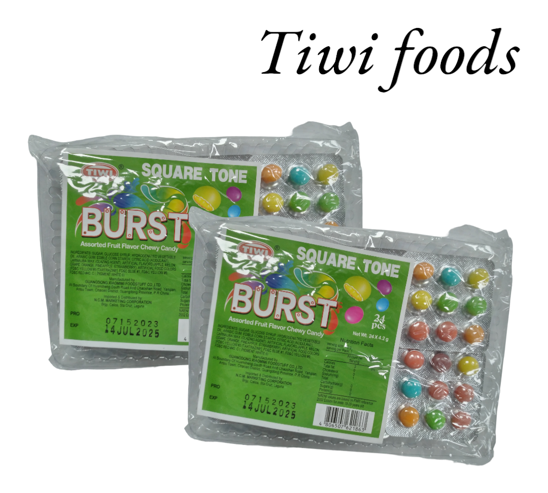Tiwi Square Burst Sour Candy 24 pcs | Lazada PH