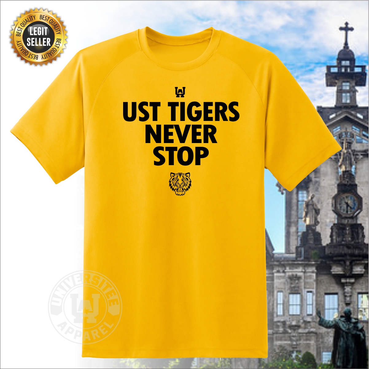 UAAP University of Santo Tomas UST TIGERS Shirt UST NEVER Stops Shirt ...